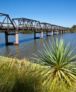 Australia, New South Wales, Mid North Coast, Taree, Martin Bridge over ...